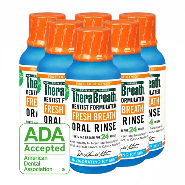 TheraBreath, Fresh Breath Oral Rinse, Invigorating Icy Mint Flavor, 3 ...
